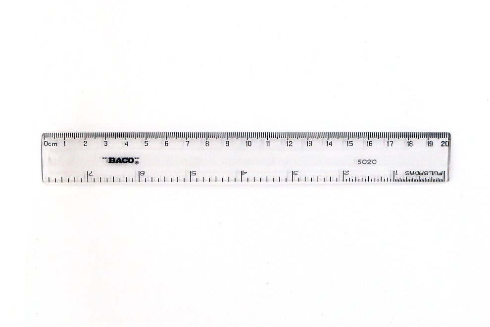 Regla Baco 20Cm 5020 Transparente – Bachiller.mx